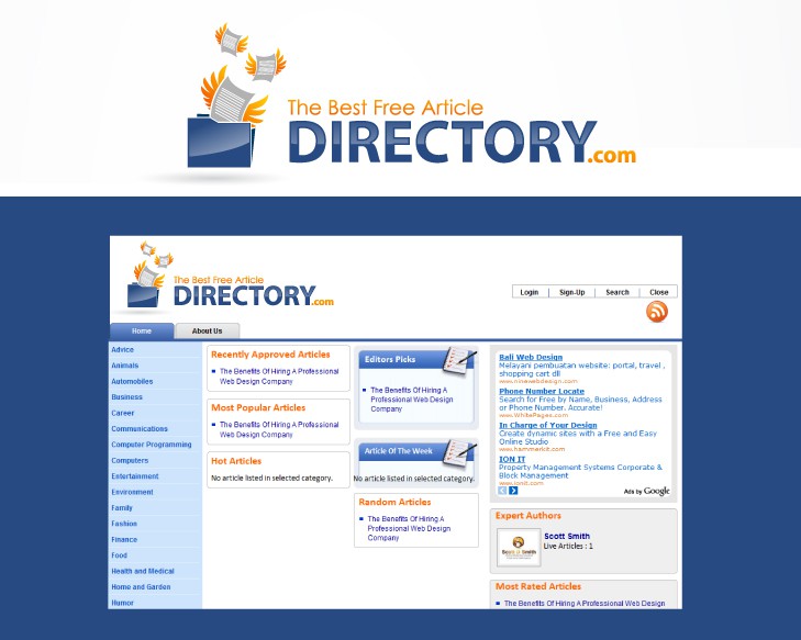 Cool logo for new article directory needed | Logo design contest