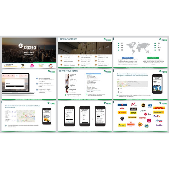 Award winning slide deck needed for retail technology platform ZIGZAG ...