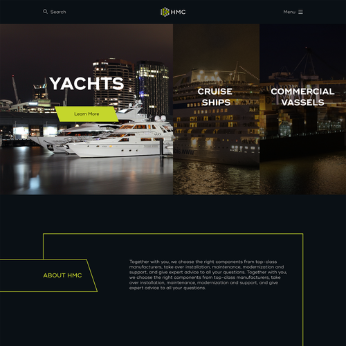 Designs | Website Redesign for Unique Superyacht and Cruise Ship ...