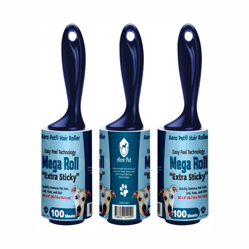Create a professional yet playful lint roller label for Aero Pet ...