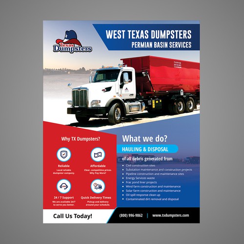 Texas Dumpsters | Postcard, flyer or print contest