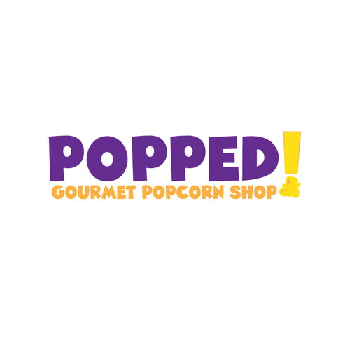 POPPED! a gourmet popcorn store logo. | Logo design contest