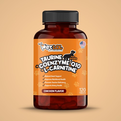 Designs | Taurine Complex for dogs | Product label contest