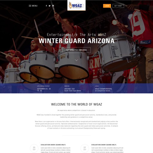 New web site for Color Guard Organization | Web page design contest