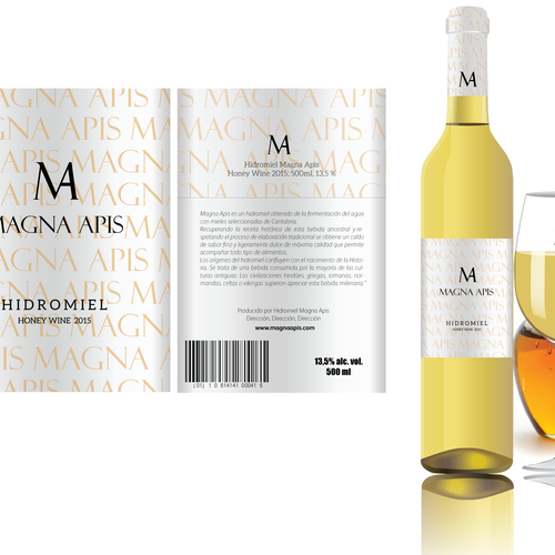Label for mead ("honey "wine") - Magna Apis | Product label contest