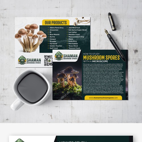 Designs | Magic mushroom informational packaging insert | Postcard ...