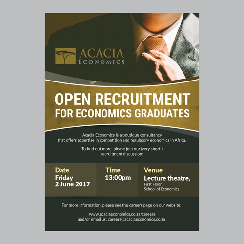 Acacia Economics needs recruitment posters for young graduates | Poster ...