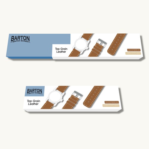 Packaging Design for Top Grain Leather Watch Bands | Product packaging ...