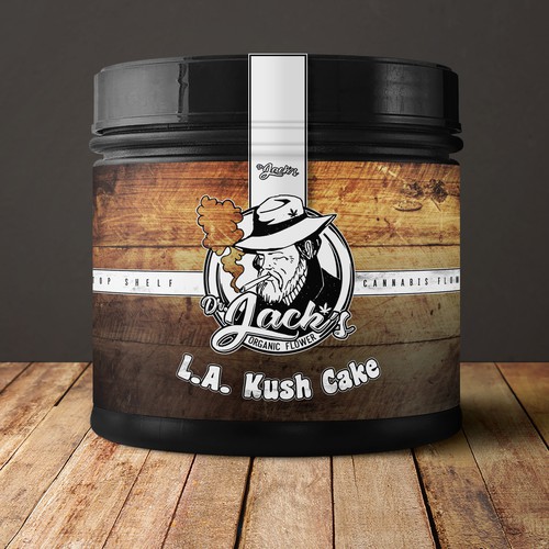 Cannabis Modern GLASS JAR Label | Product label contest