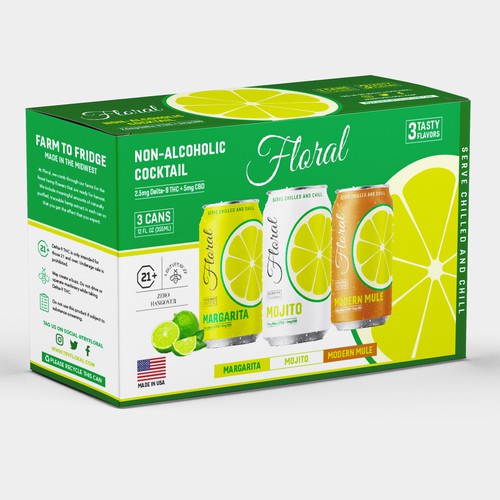 Rtd mocktail variety packaging design (dieline included) | Product ...