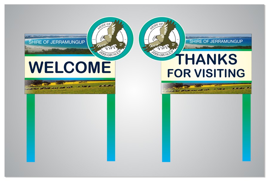 Design eye catching boundary signs for the Shire or Jerramungup ...