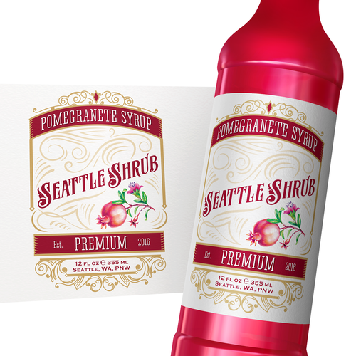 Design a bottle label for a cocktail "shrub" syrup | Product label contest