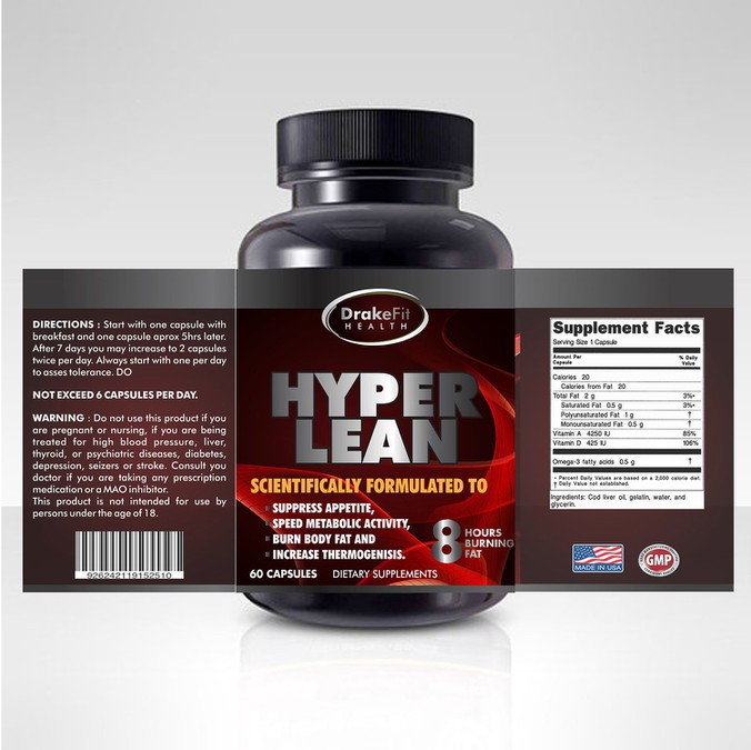 Label for a Fat Burner Supplement | Product label contest