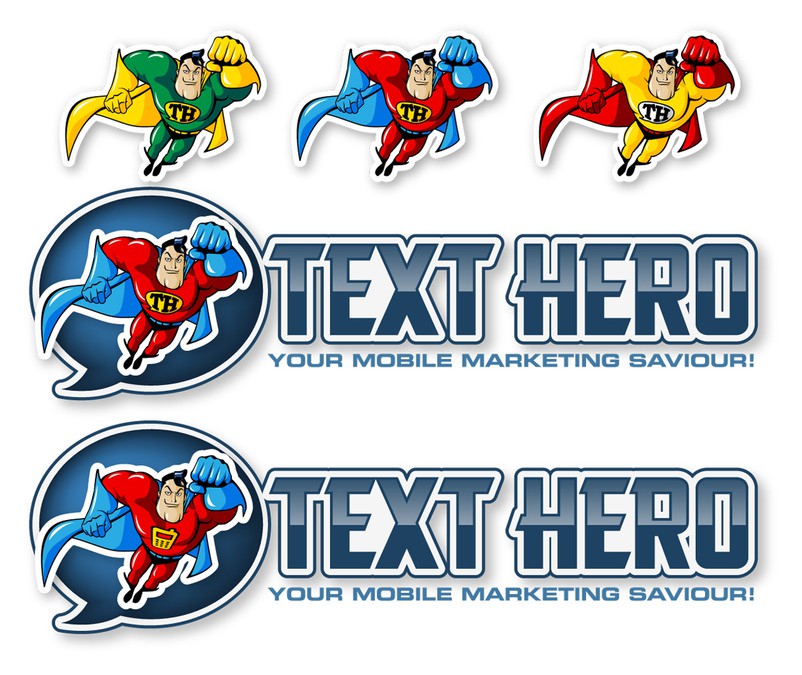 TextHero - Fun Cartoon Super Hero Logo | Logo design contest
