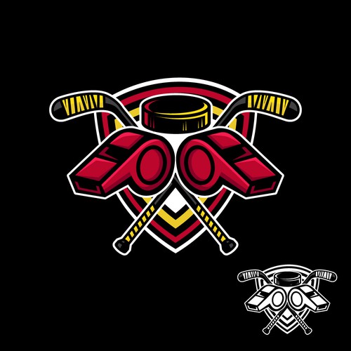Designs | Hockey Referees Logo with whistle and hockeystick | Logo ...