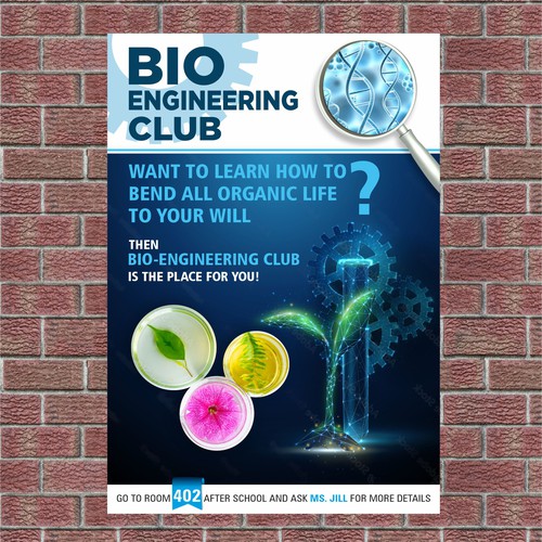 Designs | School project: Bio-engineering club | Postcard, flyer or ...