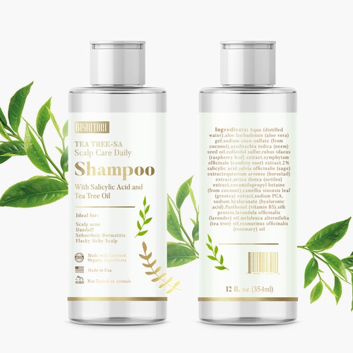 Design the best label for high-end shampoo | Product label contest