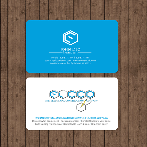 Company Core Values Card V.2 | Business card contest