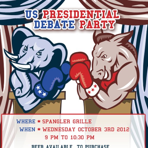 postcard or flyer for Presidential Debate Watching Party | Postcard ...
