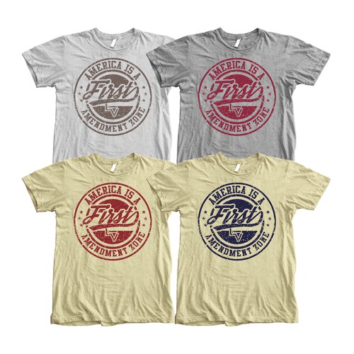 Retro First Amendment T-Shirt design needed for a good cause! | T-shirt ...