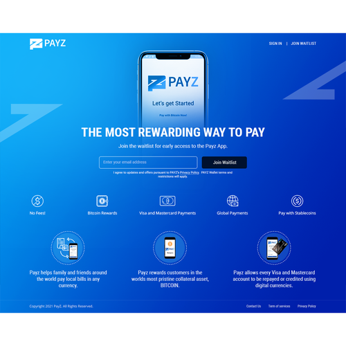 Designs | Waiting List Landing Page for Fintech Bitcoin Payment ...