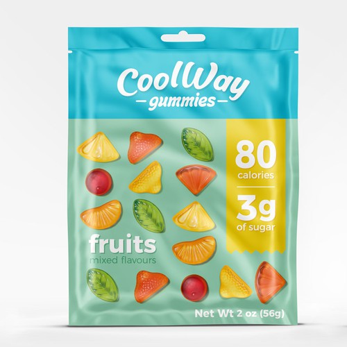 Designs | CoolWay Gummies Packaging Design -Candy Without the Guilt ...