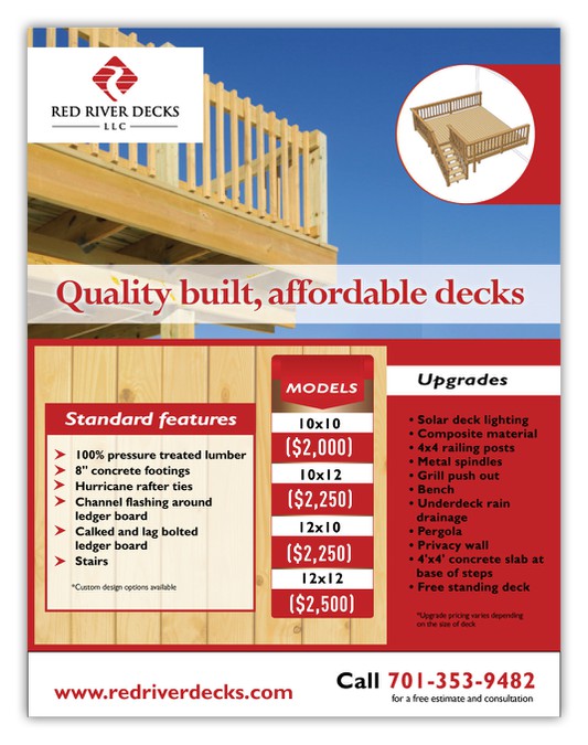 Deck Builder Door-to-Door Flyer | Postcard, flyer or print contest