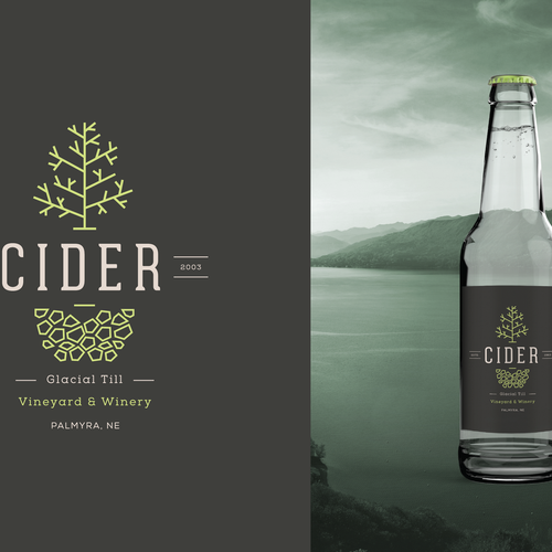 Create a logo/label for a craft hard cider(s) for Glacial Till Vineyard ...