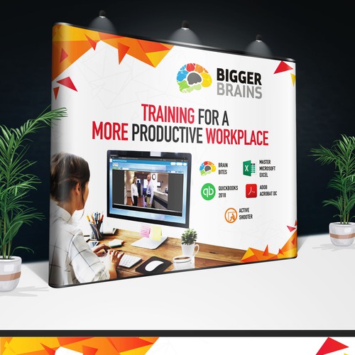 Eye catching business training backdrop | Signage contest
