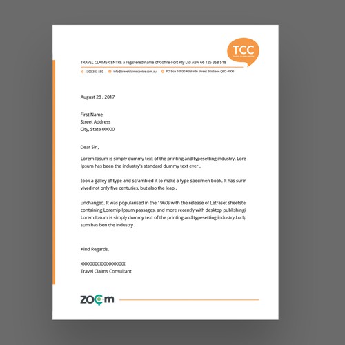 Striking A4 Letterhead | Stationery contest