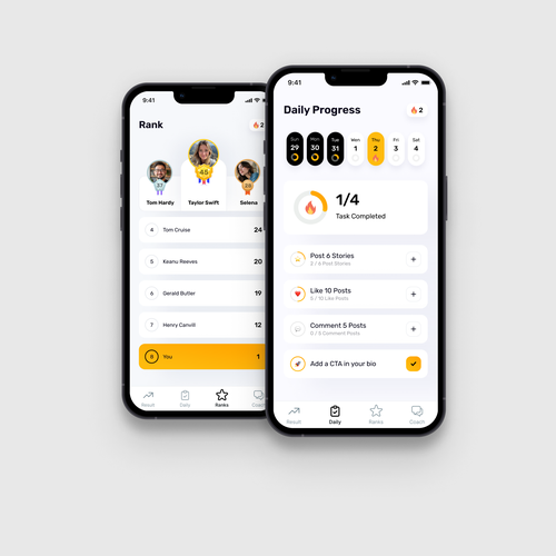 Designs | Top designer needed - Clean and viral UI for our AI Instagram ...