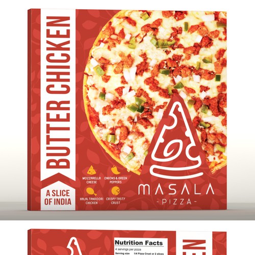 Designs | Masala Pizza Frozen Box - Indian Pizza | Product packaging ...