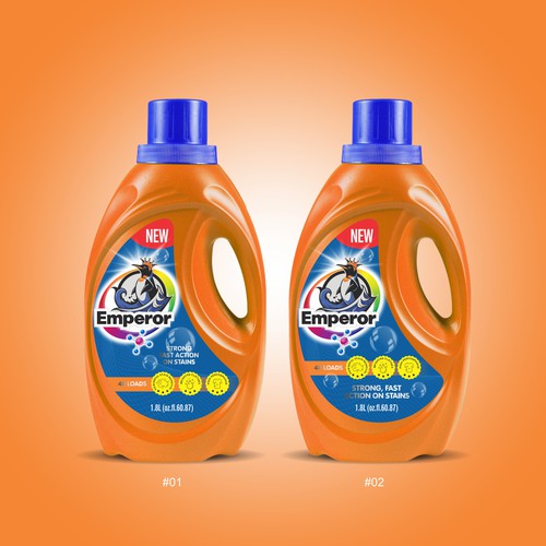 Designs | Label design for liquid detergent brand | Product packaging ...
