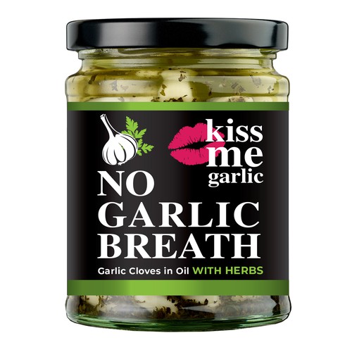 Fresh breath garlic jar labels | Product label contest