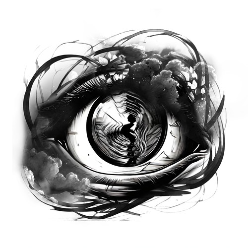 Designs | "Lens That Sees Its Flaws" abstract concept tattoo design ...