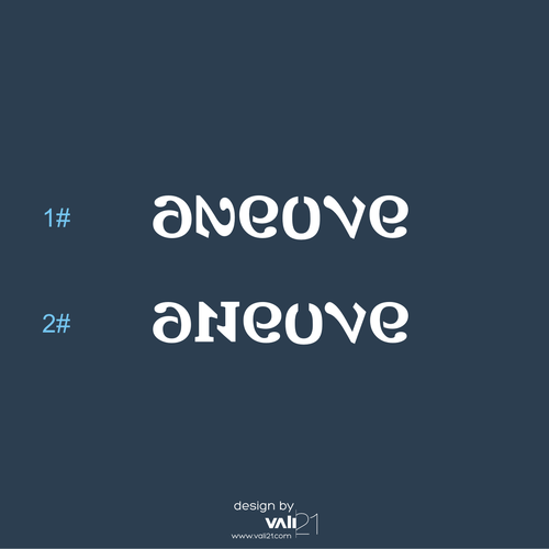 Designs | Flat Text based logo for "aneuve" - means "a new" or just ...