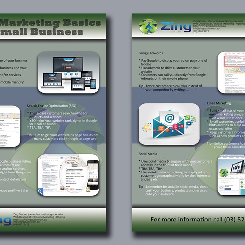 Create a visual flyer to explain the online marketing basics to small ...