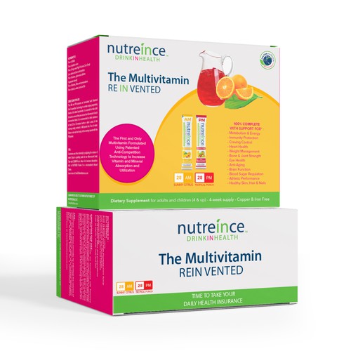 Redesign Our Patented Multivitamin Drink Mix | Product label contest