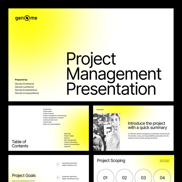 Modern powerpoint design for a corporate capabilities deck to showcase ...