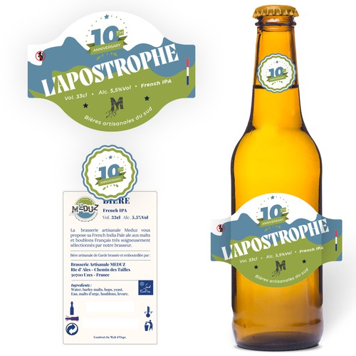 Designs | 10 Years of a French Craft Beer | Product label contest