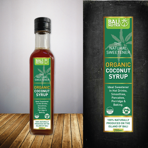 Create New Syrup Label for new Bottle shape | Product label contest