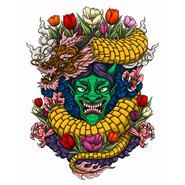 Animated cannabis trees illustration for weed legalization festival ...