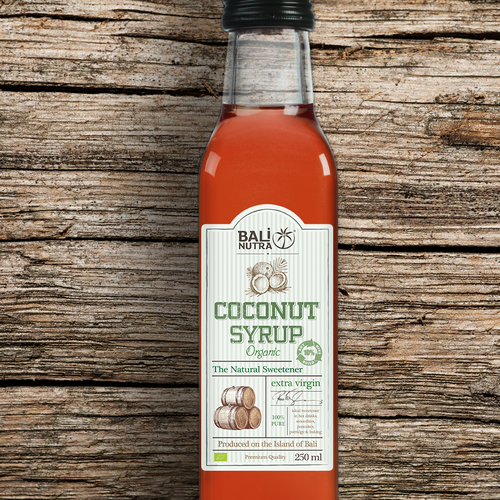 Create New Syrup Label for new Bottle shape | Product label contest