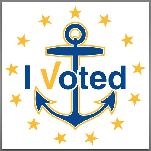 "I Voted" (in Rhode Island) sticker | Sticker contest