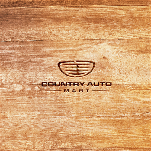 RUSTIC COUNTRY, RED WHITE AND BLUE for Country Auto Mart | Logo design ...