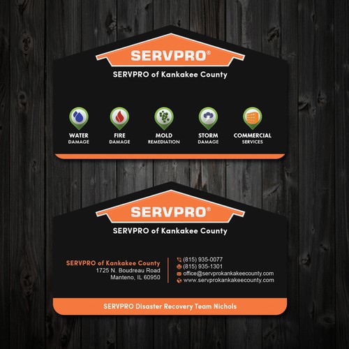 Servpro Disaster Recovery Team Nichols | Business card contest