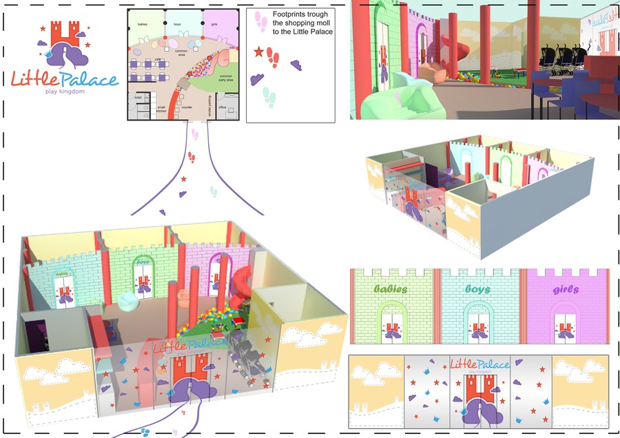 Kids Play Area Plan and Side View drawings | Other design contest