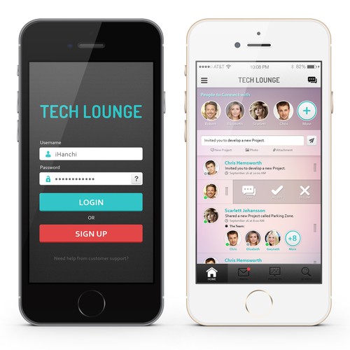 Tech Lounge App | App design contest