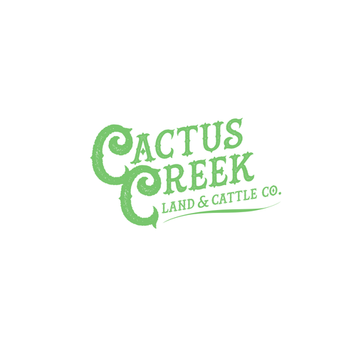 Ranch Real Estate Logo - "Cactus Creek Land & Cattle Co." | Logo design ...