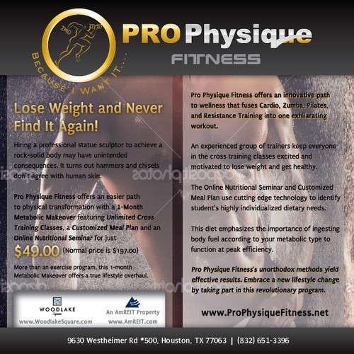 Designs | Create an ad for Pro Physique Fitness | Postcard, flyer or ...